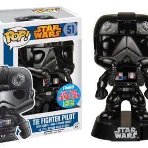 Funko POP Star Wars: Black Chrome Tie-Fighter Pilot NYCC Exclusive Action Figure