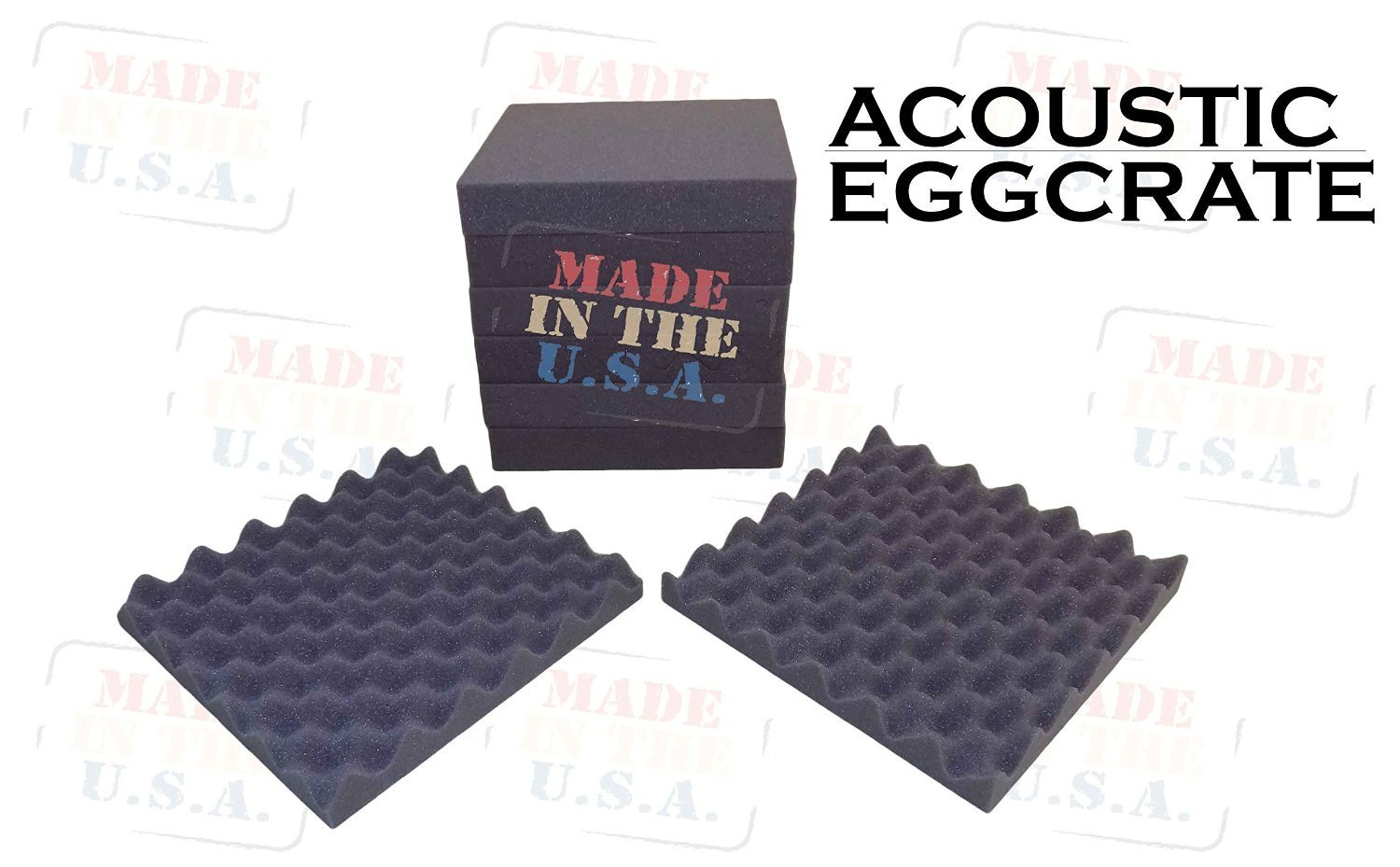 Mybecca 6 Pack Acoustic Panels Studio Foam Egg Crate 1/2" X 12" X 12"