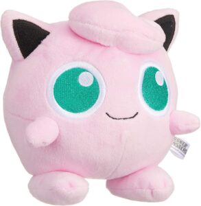 sanei pokemon all star series jigglypuff stuffed plush, 5", pink (pp02)