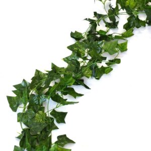 unilove 168 feet fake foliage garland leaves decoration artificial greenery ivy vine plants for home decor indoor outdoors (ivy leaves)