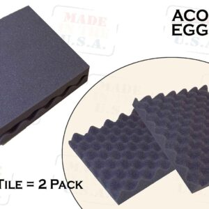 Mybecca 6 Pack Acoustic Panels Studio Foam Egg Crate 1/2" X 12" X 12"