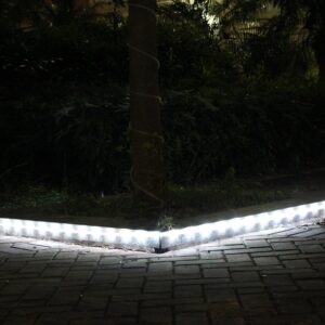 LTE 33ft 100 LED Solar Rope Lights, Outdoor Waterproof Solar Rope Lights, Ideal for Decorations,Christmas,Gardens, Lawn, Patio, Weddings, Parties.(Daylight White)