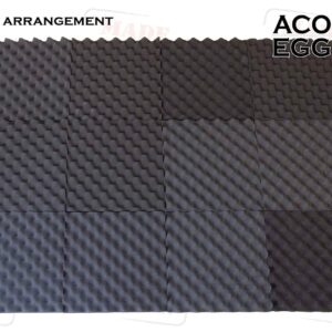 Mybecca 6 Pack Acoustic Panels Studio Foam Egg Crate 1/2" X 12" X 12"