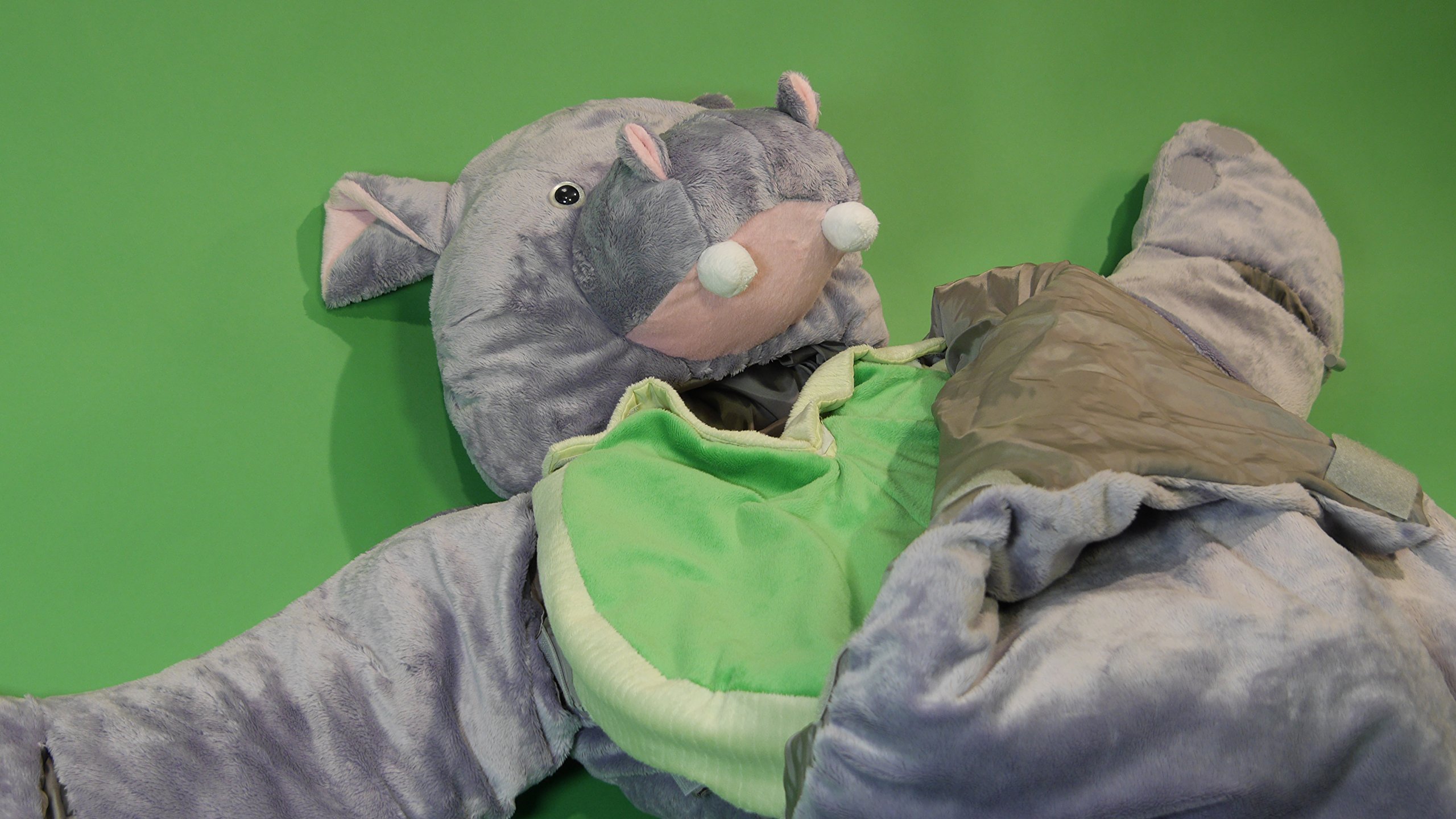 for Children up to 54 inches Tall. The Original SnooZzoo Hippo Children's Sleeping Bag.