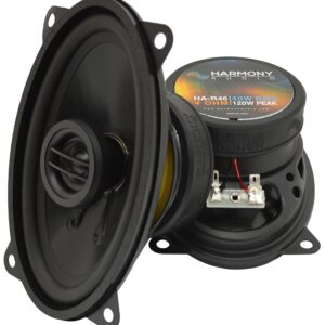 Compatible with Chevy CK Pickup 1995-2000 OEM Speaker Upgrade Harmony R5 R46 & CXA300.4 Amp (Renewed)