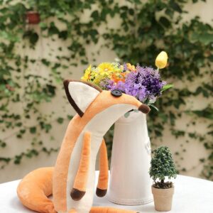 The Little Fox Le Petit Fox Plush Doll Puppet Toy, Fox Throw Pillow Orange Fox Cartoon Sleeping Stuffed Toy for Prince Christmas/Birthday/Party