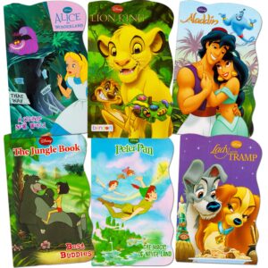 disney baby toddler beginnings board books super set (bundle of 6 toddler books - aladdin, the lion king, peter pan, the jungle book, lady and the tramp and alice in wonderland)