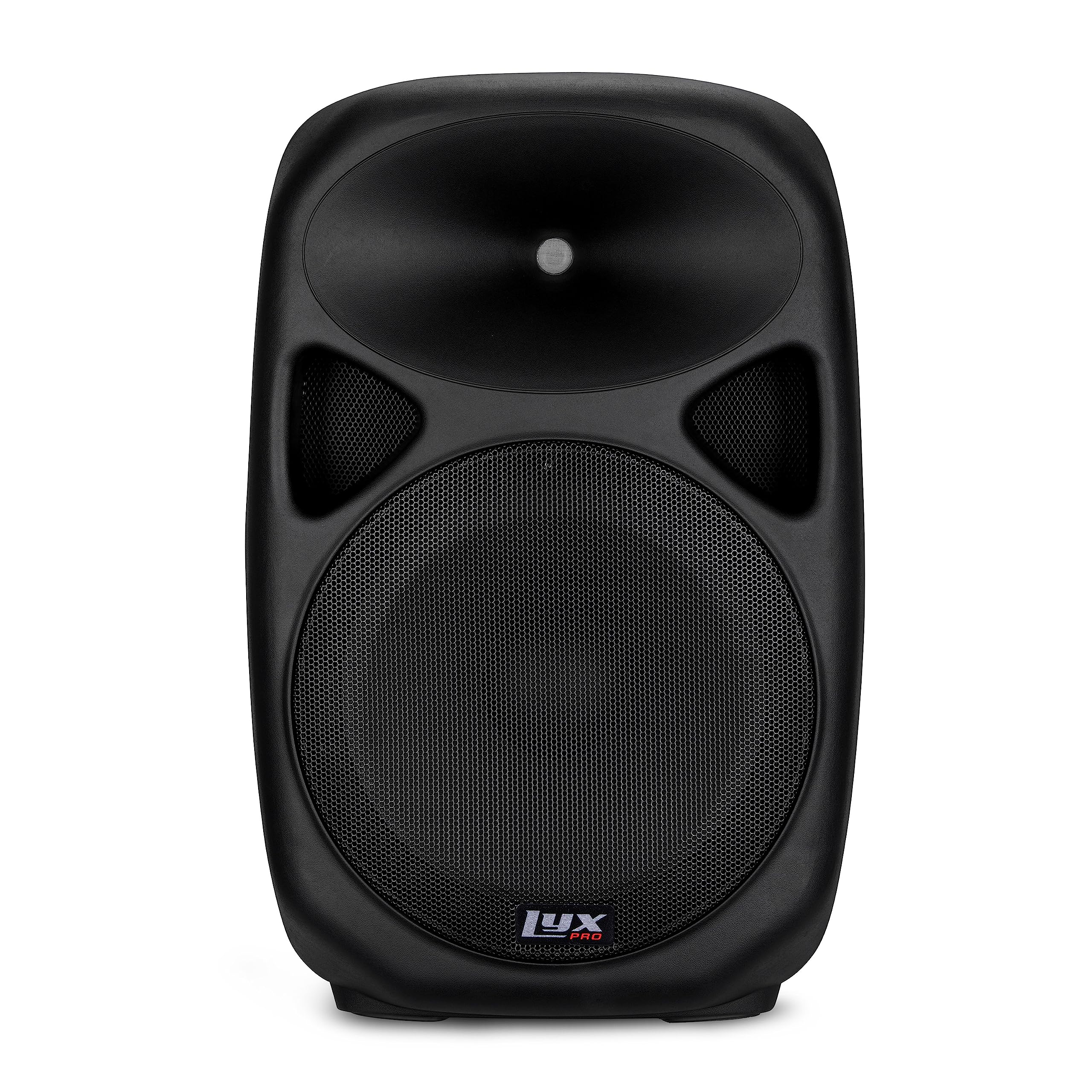 LyxPro 15 Inch PA Active Speaker System Compact and Portable with Equalizer, Bluetooth, MP3, USB, SD Card Slot, XLR, 1/4”, 3.5mm Input, Carry Handles, SPA-15