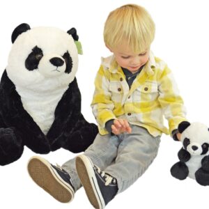 Mother and Baby Panda Plush Set | Super Soft Panda Stuffed Animal | Cute Plushies for Kids Bedroom | 18-in Stuffed Animals for Girls & Boys | Panda Bear Stuffed Animal Toys by Exceptional Home