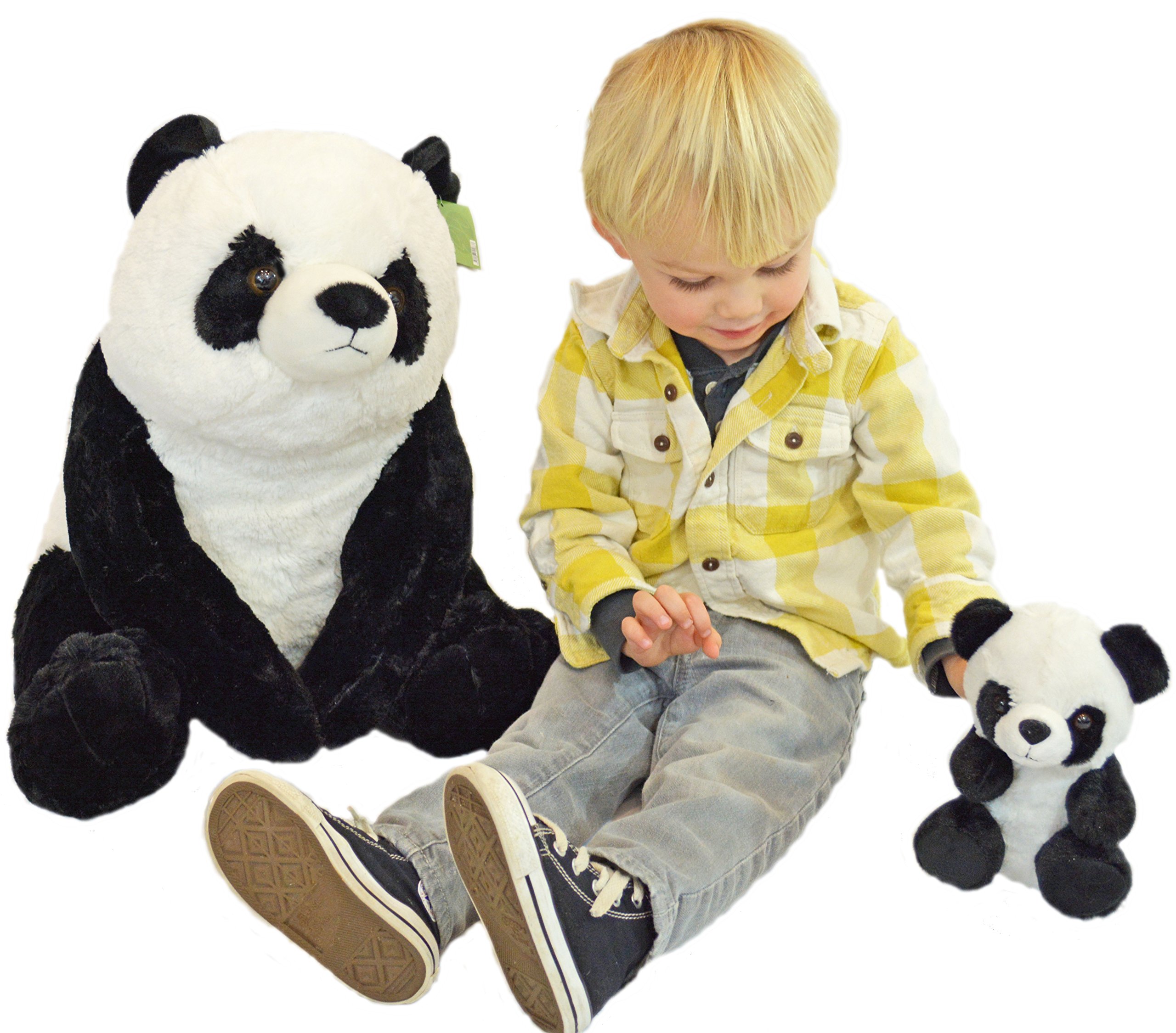 Mother and Baby Panda Plush Set | Super Soft Panda Stuffed Animal | Cute Plushies for Kids Bedroom | 18-in Stuffed Animals for Girls & Boys | Panda Bear Stuffed Animal Toys by Exceptional Home