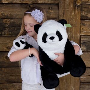 Mother and Baby Panda Plush Set | Super Soft Panda Stuffed Animal | Cute Plushies for Kids Bedroom | 18-in Stuffed Animals for Girls & Boys | Panda Bear Stuffed Animal Toys by Exceptional Home