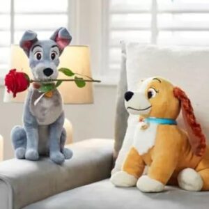 Disney Tramp Plush - Lady and The Tramp - 16 Inches, Authentic Toy Figure for Kids and Collectors, Soft and Huggable Cuddly Toy, Suitable for All Ages 0+