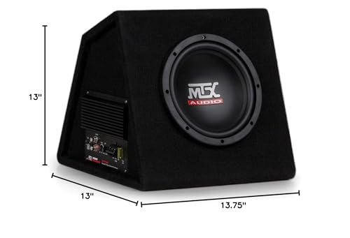 MTX AUDIO RTP8A 8" 120W Car Loaded Subwoofer Enclosure Amplified Box Vented