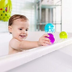 Boon Jellies Suction Cup Bath Toys - Bathtub Baby Sensory Toys - Jellyfish Suction Toys for Bath Time - Multicolored - Baby and Toddler Bath Toys - 9 Count - Ages 12 Months and Up