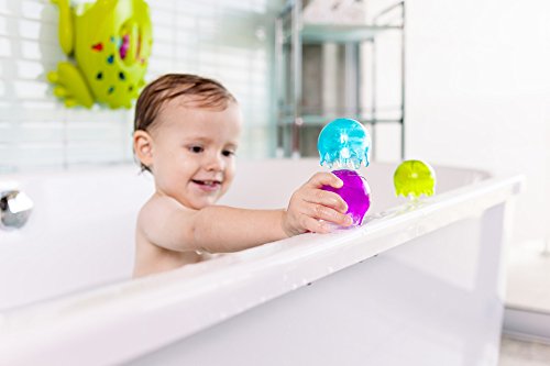 Boon Jellies Suction Cup Bath Toys - Bathtub Baby Sensory Toys - Jellyfish Suction Toys for Bath Time - Multicolored - Baby and Toddler Bath Toys - 9 Count - Ages 12 Months and Up