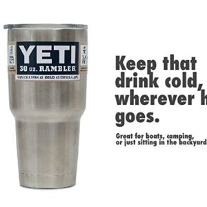 YETI Rambler Cup Custom Colors, 30 oz, Stainless Steel Tumbler, Travel Mug, Powder Coated (Pearl White) by Yeti