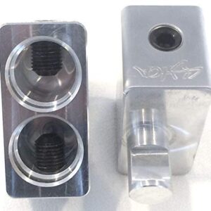 Sky High Car Audio Dual 2/0 Gauge to 1/0 Gauge Amp Input Reducers - Pair