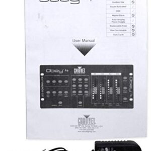 Chauvet Obey 4 DMX-512 LED Wash Light Controller w/3 or 4 Channel Mode+DMX Cable