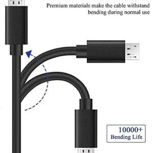 Micro USB Cable 10Ft,2 Pack Extra Long Android Charger Cable,DEEGO Durable Fast Sync Charging Cord for Samsung Galaxy S7 S6 Edge J7,Note 5,Note 4,LG G4,Android Phone,PS4,Smartphone,Camera,Black