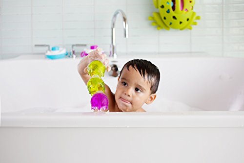 Boon Jellies Suction Cup Bath Toys - Bathtub Baby Sensory Toys - Jellyfish Suction Toys for Bath Time - Multicolored - Baby and Toddler Bath Toys - 9 Count - Ages 12 Months and Up