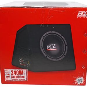 MTX AUDIO RTP8A 8" 120W Car Loaded Subwoofer Enclosure Amplified Box Vented