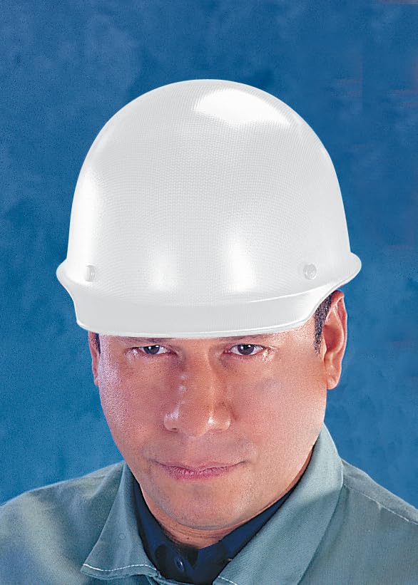 MSA 475400 Skullgard Cap Style Safety Hard Hat with Fas-Trac III Ratchet Suspension | Non-slotted Hat, Made of Phenolic Resin, Radiant Heat Loads up to 350F - Standard Size in Gray