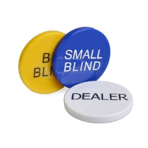 SmartDealsPro 3pcs Small Blind, Big Blind and Dealer Poker Buttons