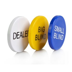 smartdealspro 3pcs small blind, big blind and dealer poker buttons