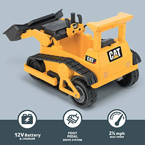 Kid Trax Caterpillar D9 Bulldozer Toddler Ride On Toy, 12 Volt Battery, 3-5 Years, Max Weight of 55 lbs, Single Rider,KT1136