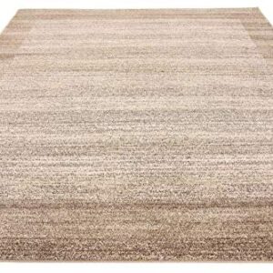 Unique Loom Del Mar Collection Area Rug - Abigail (7' 10" Square, Beige/ Ivory)