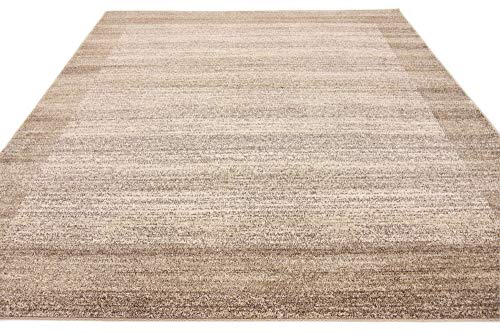 Unique Loom Del Mar Collection Area Rug - Abigail (7' 10" Square, Beige/ Ivory)