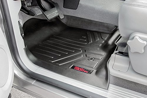 Rough Country All Weather Floor Mats Set for Chevy/GMC 1500/2500HD (2014-2018) - Custom Fit Rubber Floor Mats, Rubber Truck Mats, Durable, Waterproof Truck Floor Mats