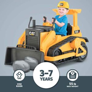 Kid Trax Caterpillar D9 Bulldozer Toddler Ride On Toy, 12 Volt Battery, 3-5 Years, Max Weight of 55 lbs, Single Rider,KT1136