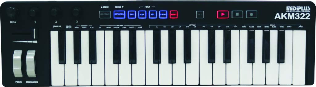 midiplus AKM322 mini size 32 keys USB MIDI Keyboard Controller