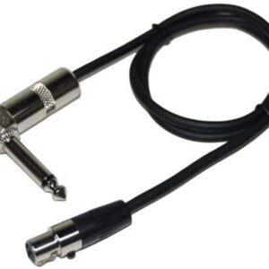 HQRP 4-Pin Mini Connector (TA4F) to Right-Angle 1/4-Inch Connector Instrument Cable Compatible with Shure BLX/FP/SLX/ULX-S/UHF-R/Axient Wireless Systems