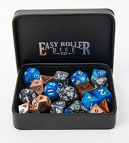 Dice Display and Storage Box – Display Your Favorite 7 Piece Set or Store up to 21 Dice. Leatherette Material with Removable Foam Insert