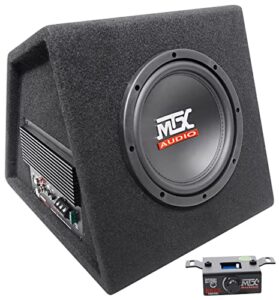 mtx audio rtp8a 8" 120w car loaded subwoofer enclosure amplified box vented