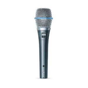 Shure Beta 87A Supercardioid Condenser Vocal Microphone Bundle with Boom Stand, XLR Cable, and Austin Bazaar Polishing Cloth