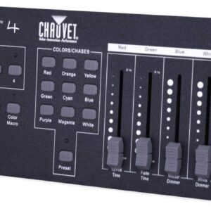 Chauvet Obey 4 DMX-512 LED Wash Light Controller w/3 or 4 Channel Mode+DMX Cable