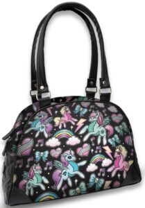 liquorbrand unicorns pony rainbows scene tattoo vegan bowling purse handbag