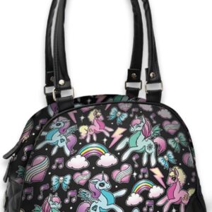 Liquorbrand Unicorns Pony Rainbows Scene Tattoo Vegan Bowling Purse Handbag