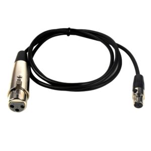 HQRP 4-Pin Mini Connector (TA4F) to XLR(F) Connector Microphone Adapter Cable Replacement for Shure WA310 Compatible with Shure PGX-D, GLX-D, QLX-D, ULX-D Digital Wireless Systems