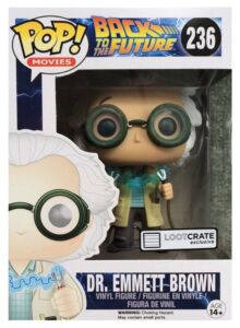 october 2015 time travel exclusive funko pop #236 back to the future dr. emmet brown figurine