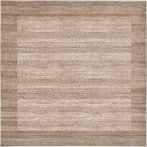 Unique Loom Del Mar Collection Area Rug - Abigail (7' 10" Square, Beige/ Ivory)