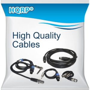 HQRP 4-Pin Mini Connector (TA4F) to Right-Angle 1/4-Inch Connector Instrument Cable Compatible with Shure BLX/FP/SLX/ULX-S/UHF-R/Axient Wireless Systems