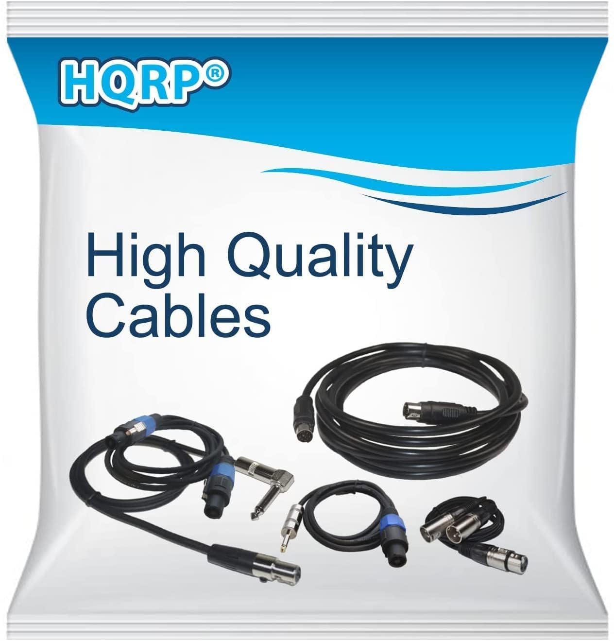 HQRP 4-Pin Mini Connector (TA4F) to Right-Angle 1/4-Inch Connector Instrument Cable Compatible with Shure BLX/FP/SLX/ULX-S/UHF-R/Axient Wireless Systems