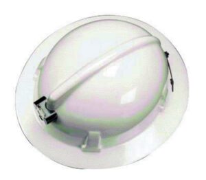 msa 448906 topgard protective hat with lamp bracket, white