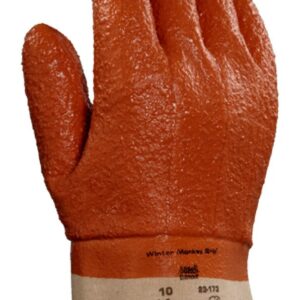 Ansell Winter Monkey Grip 23-173 Raised Finish PVC Coated Glove, Size 10 (XL), 1 pr