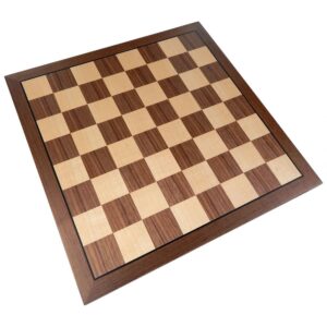 kratos chess board with inlaid walnut wood, large 15 x 15 inch, board only