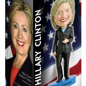 Royal Bobbles Hillary Clinton Bobblehead, Premium Polyresin Lifelike Figure, Unique Serial Number, Exquisite Detail